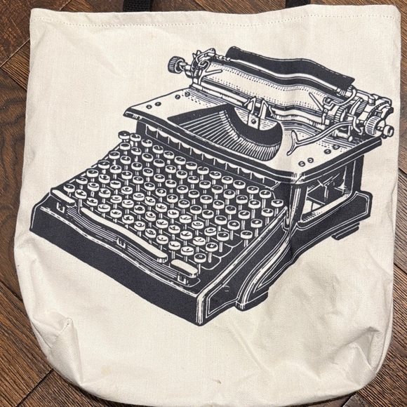 no brand | Bags | Vintage Typewriter Print Canvas Tote Bag | Poshmark